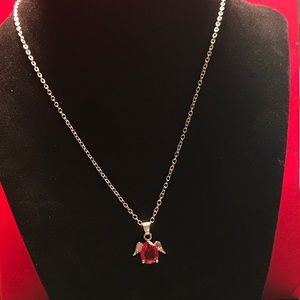 Jewelry | Girls Angel Wings Red Crystal Necklace | Poshmark